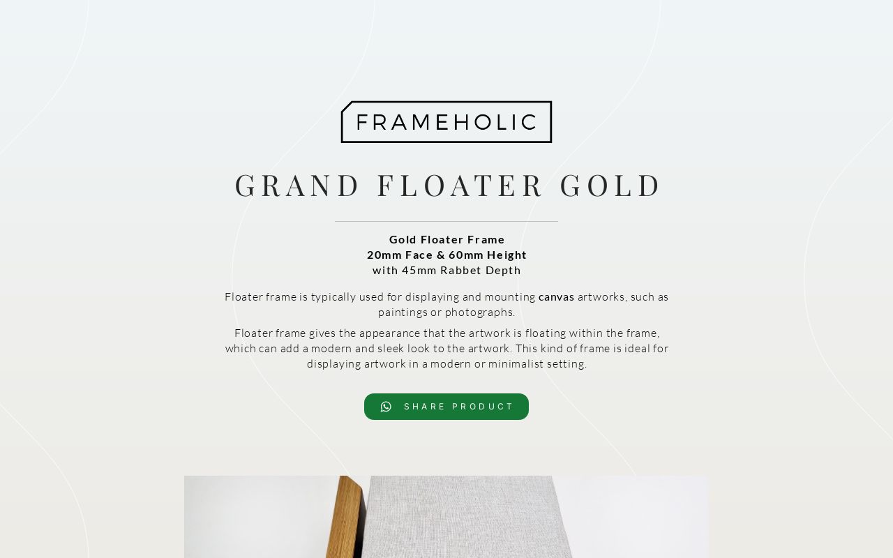 Grand Floater Gold | Frameholic Catalogue